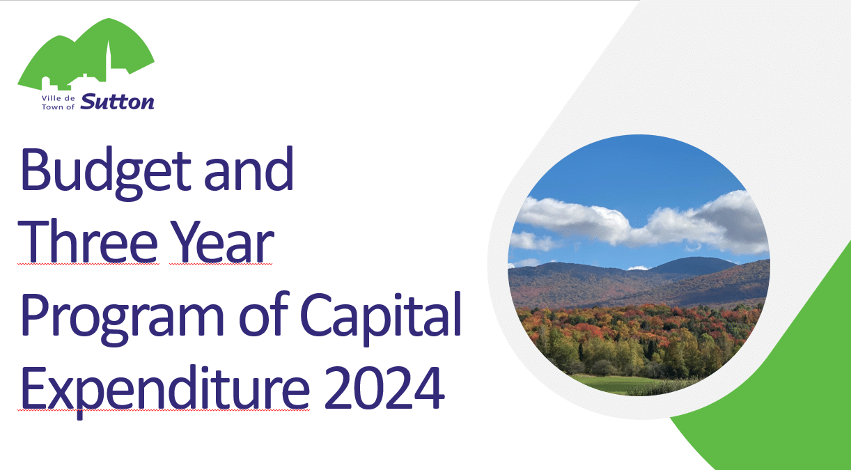 Budget 2024: another step towards a balanced budget - Town of Sutton